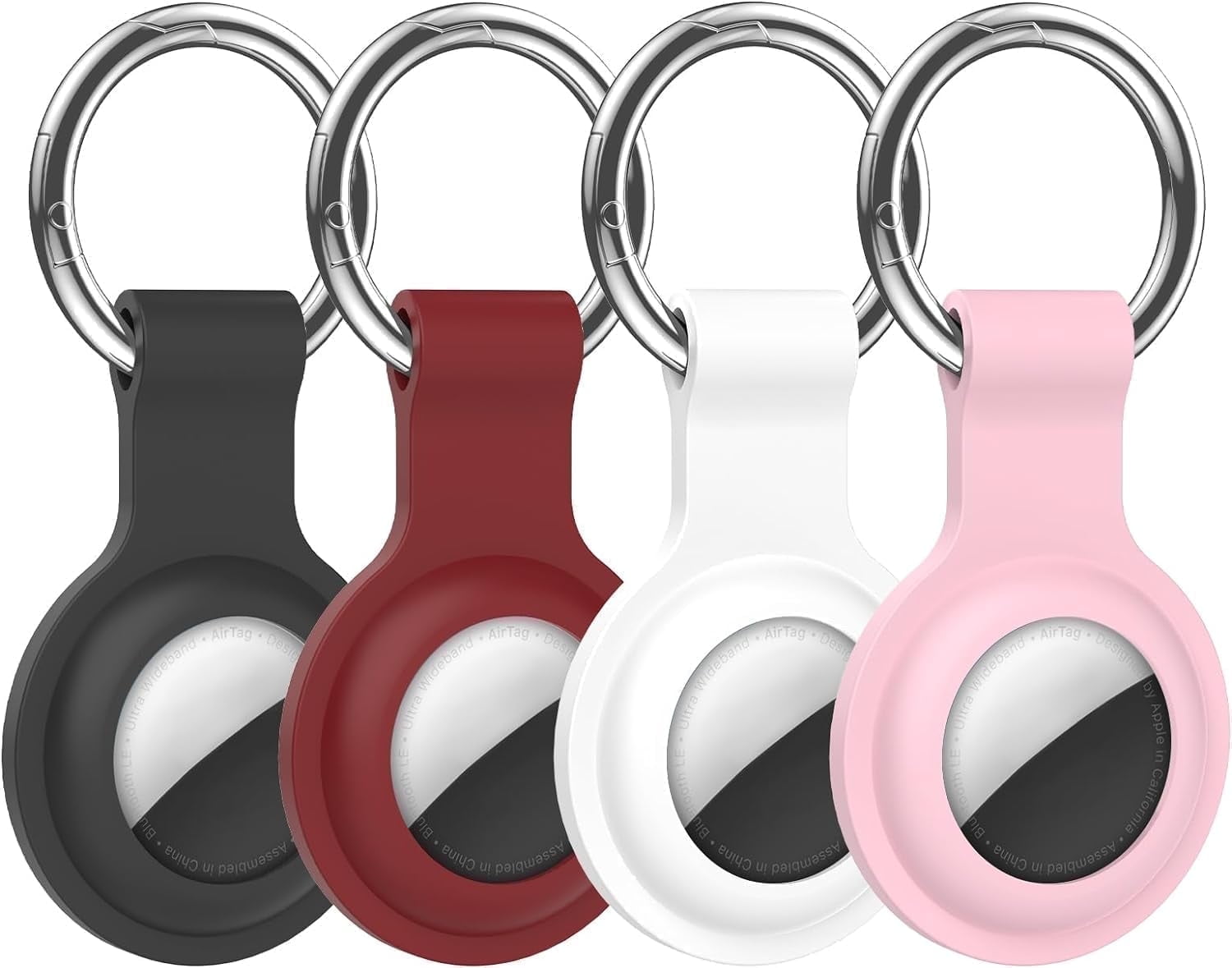 Compatible with AirTag Case Keychain Air Tag Holder Silicone AirTags ...