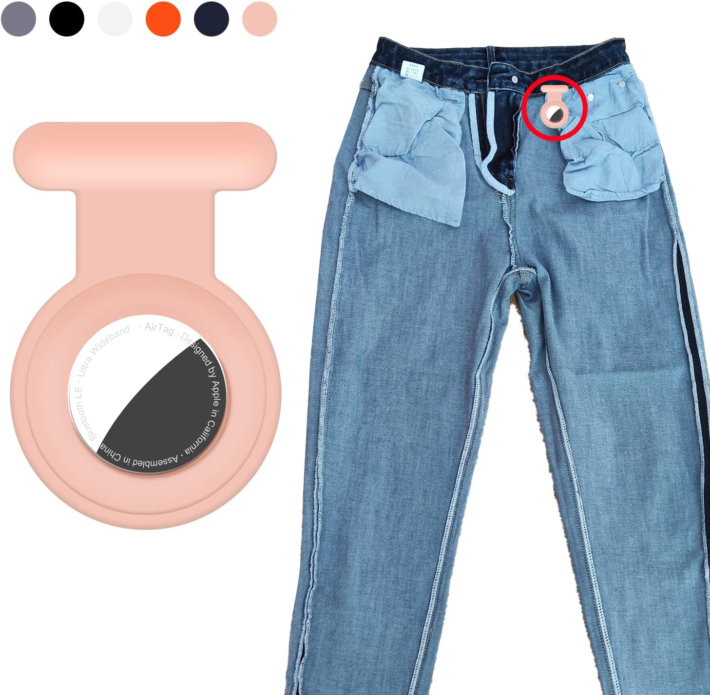 Compatible with AirTag Case, Soft Silicone AirTag Holder Case for ...