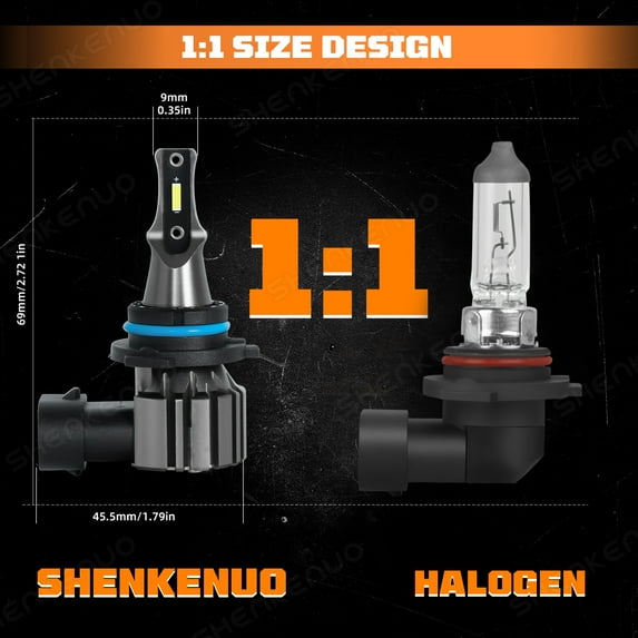 Compatible with Cadillac Fleetwood 1987-1996 LED Headlight Bulbs High ...