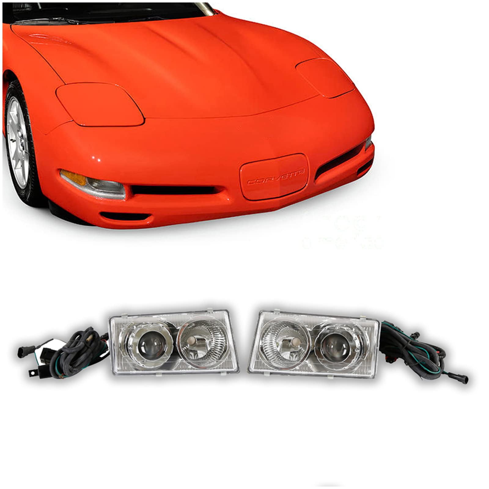 Compatible with Chevrolet Corvette 1996-2004 C5 Z06 Projector ...