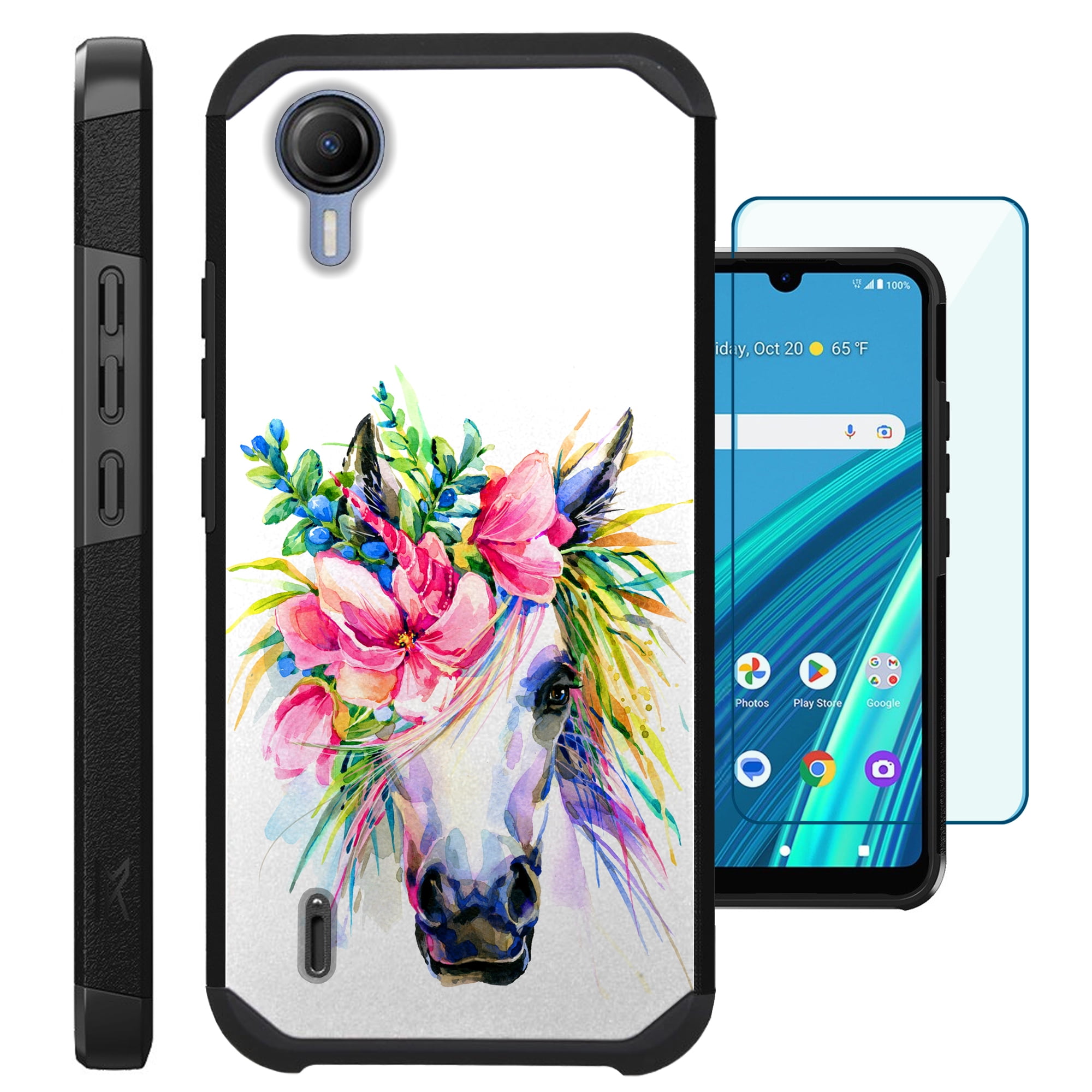 Compatible with Cricket Debut S2 | AT&T Calypso 4; Hybrid Fusion Guard ...