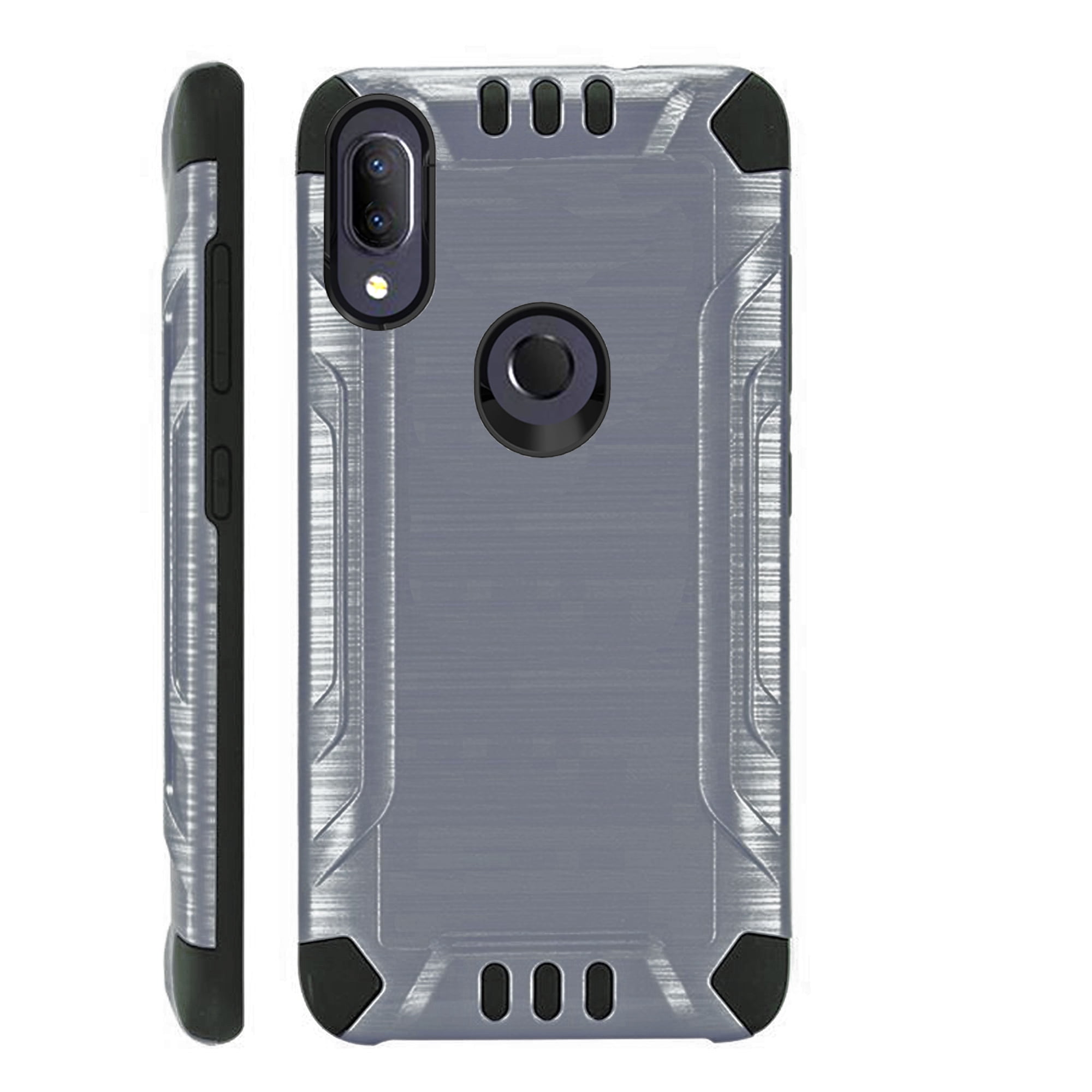 Compatible with Cricket Lumos | Alcatel AXEL Brushed Metal Texture ...