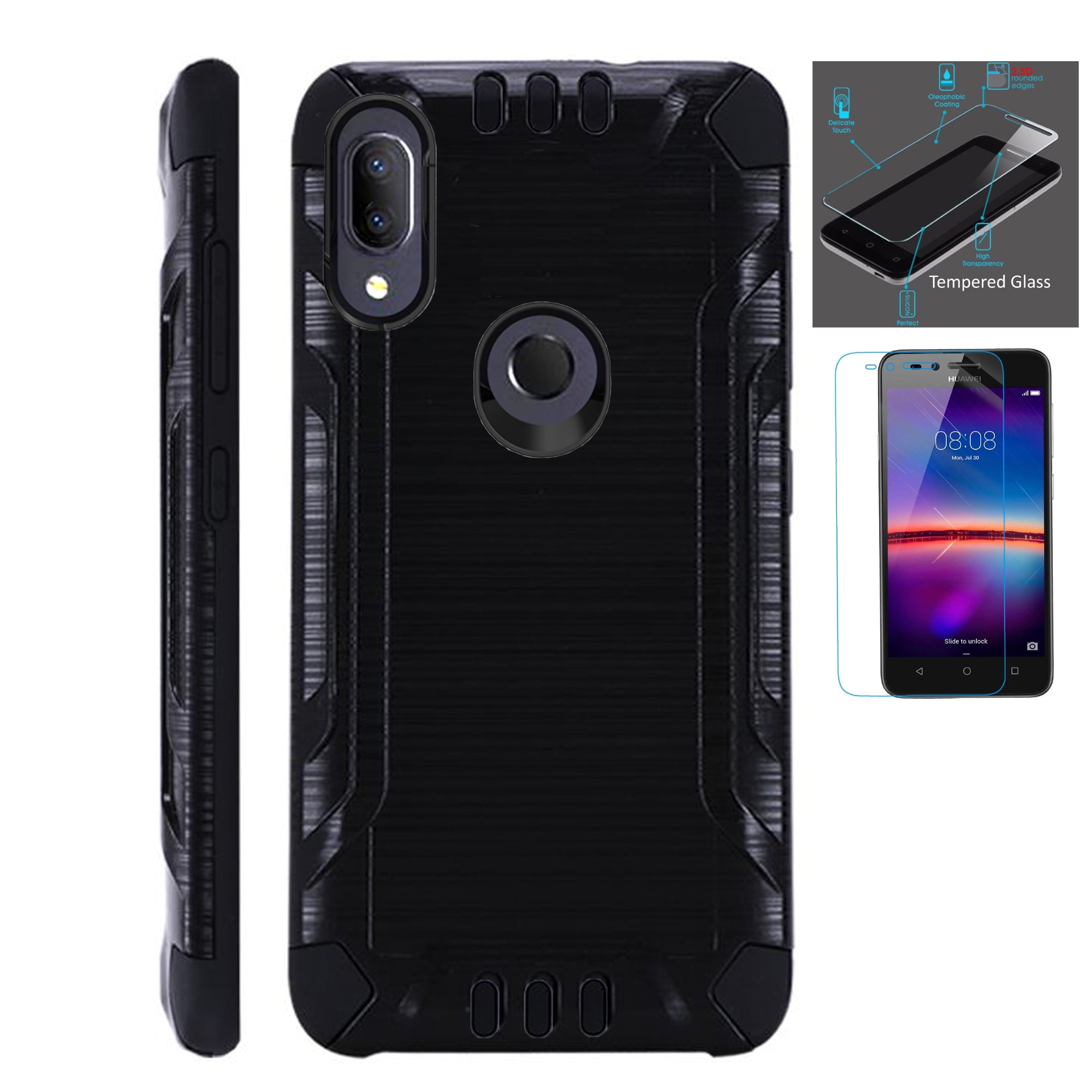 Compatible with Cricket Lumos | Alcatel AXEL + Screen Protector Brushed ...