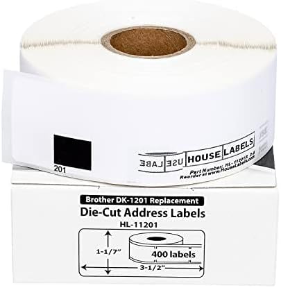 Compatible with DK-1201 Replacement Roll for QL Label Printers; 400 ...