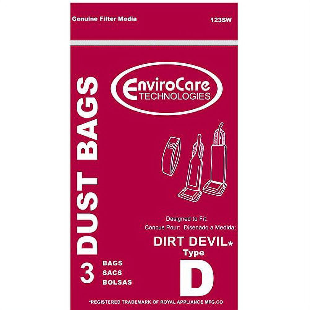 Compatible with Dirt Devil Type D Vacuum Bags - Generic - 3 pack ...