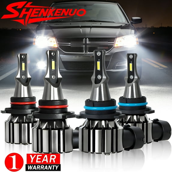 Compatible with Dodge Avenger 2013 2014 LED Headlight Bulbs High/Low ...