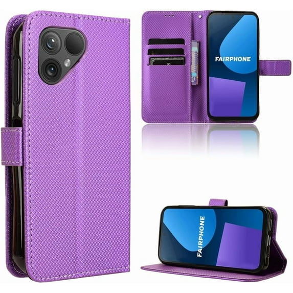 Compatible with Fairphone 5 Leather Case Cover,PU Leather flip Cover ...