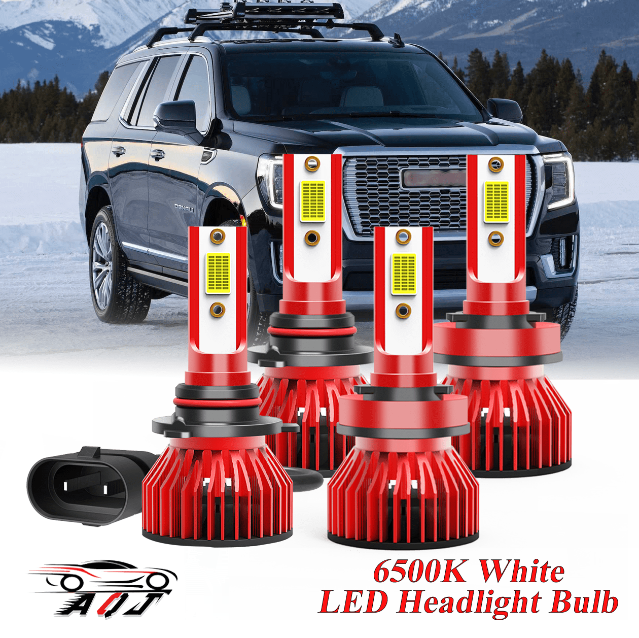 Compatible with GMC Yukon 2017-2020 High Low Beam Lamp Set 4 Pack - 30 ...