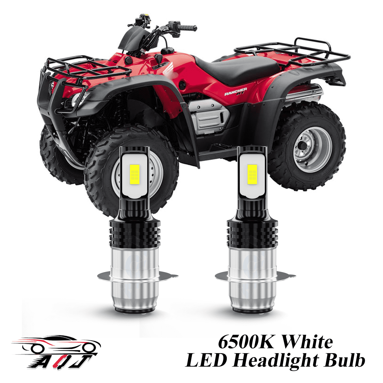 Compatible with Honda TRX400 Rancher 400 2004–2008, 2-Pack H6 H6M Led ...