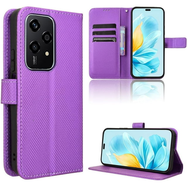 Compatible with Honor 200 Lite Leather Case Cover,PU Leather flip Cover ...