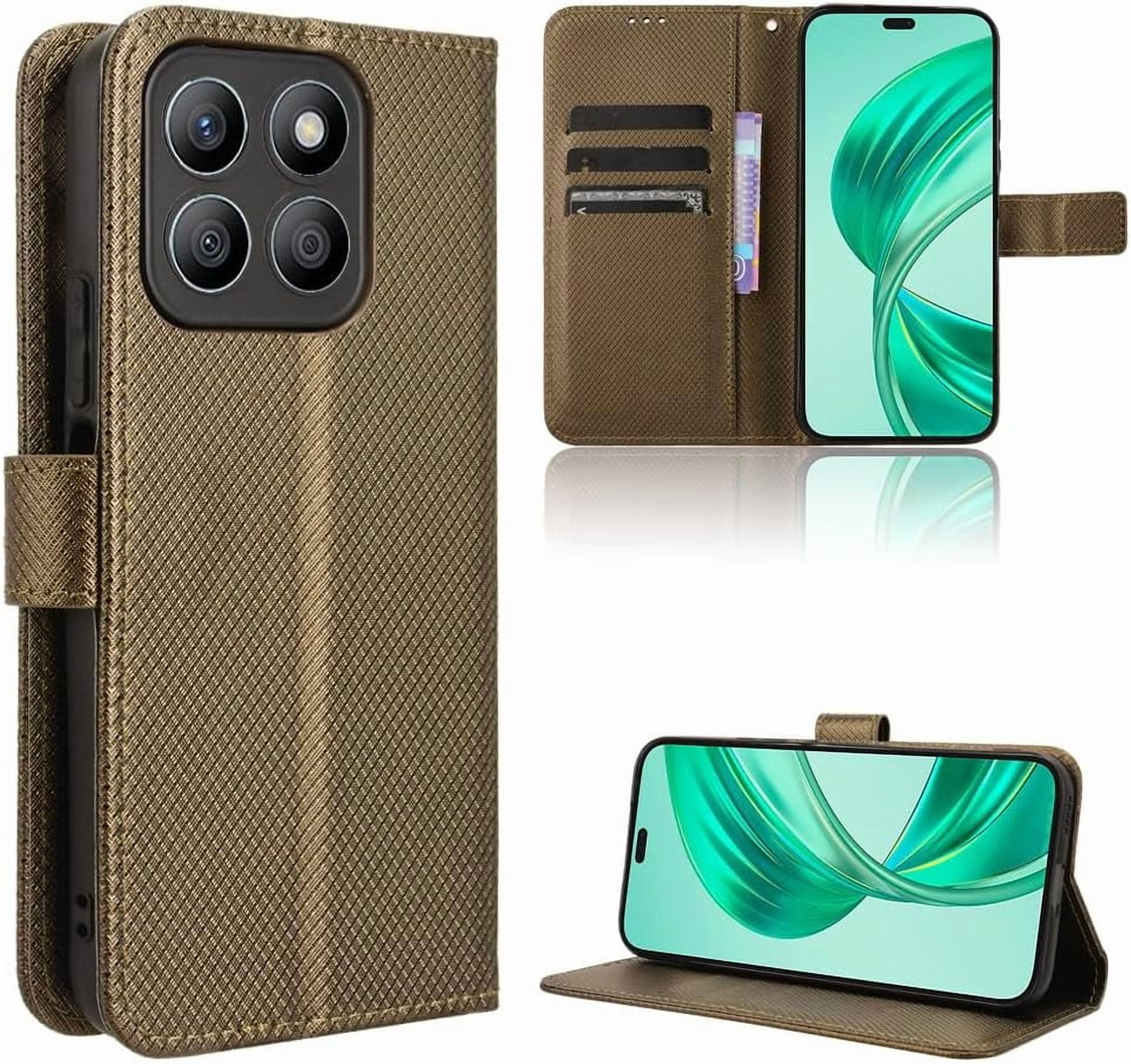 Compatible with Honor X8b Leather Case Cover,PU Leather flip Cover ...