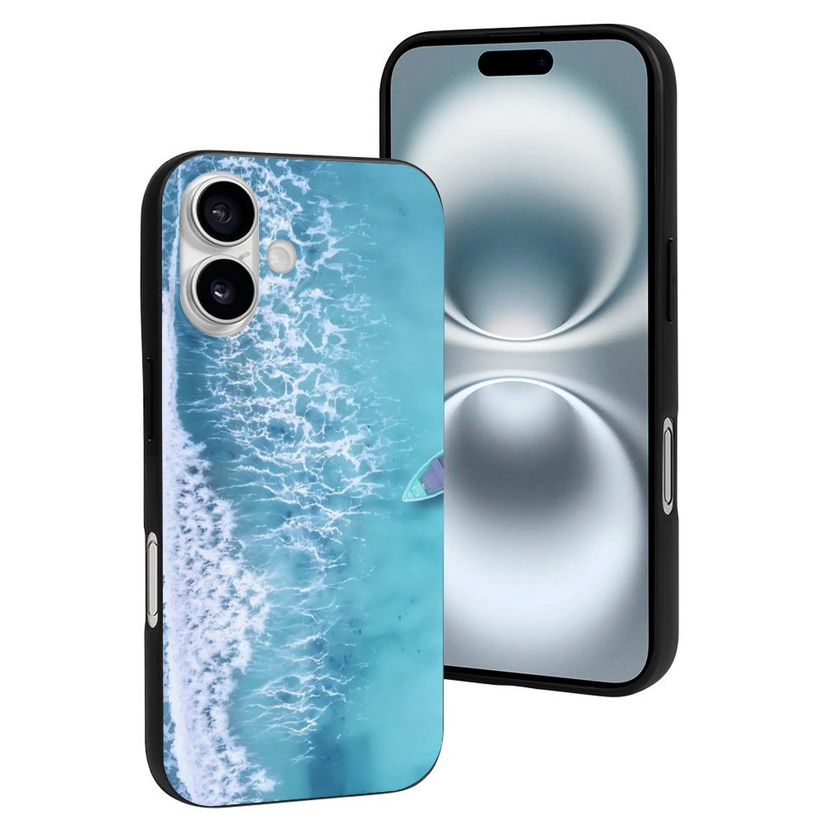 Compatible with Iphone 16 Case Cute - Waves And Boats On The Beach Soft ...