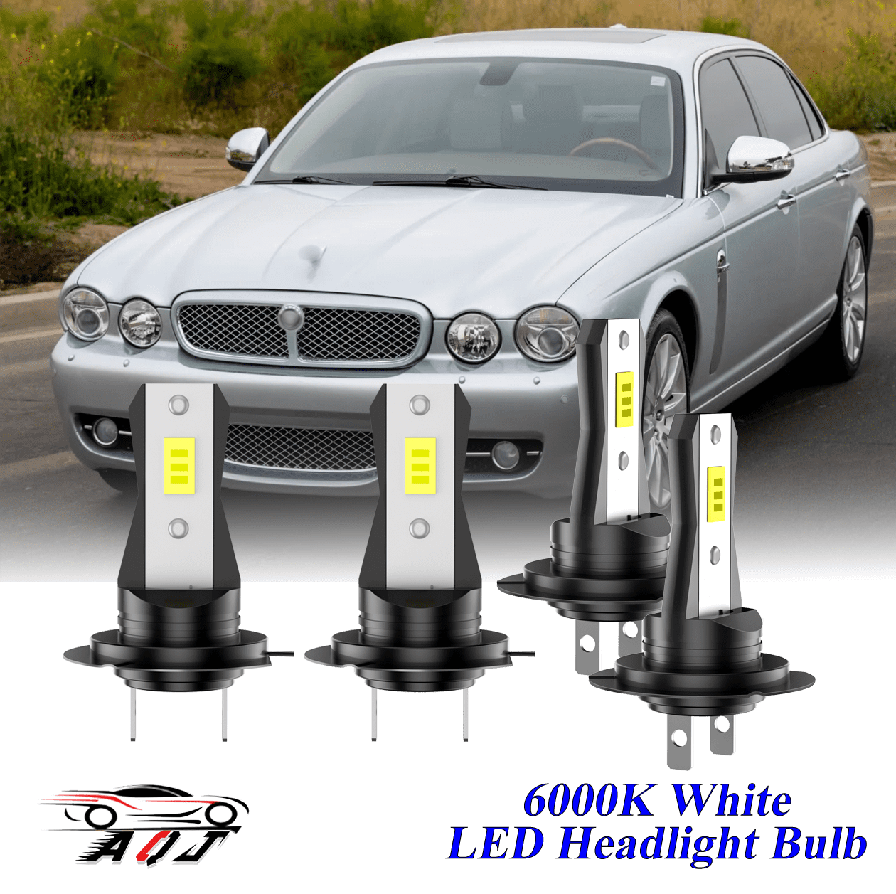 Compatible with Jaguar XJ Vanden Plas 1998-2008 LED Headlight KIT High ...