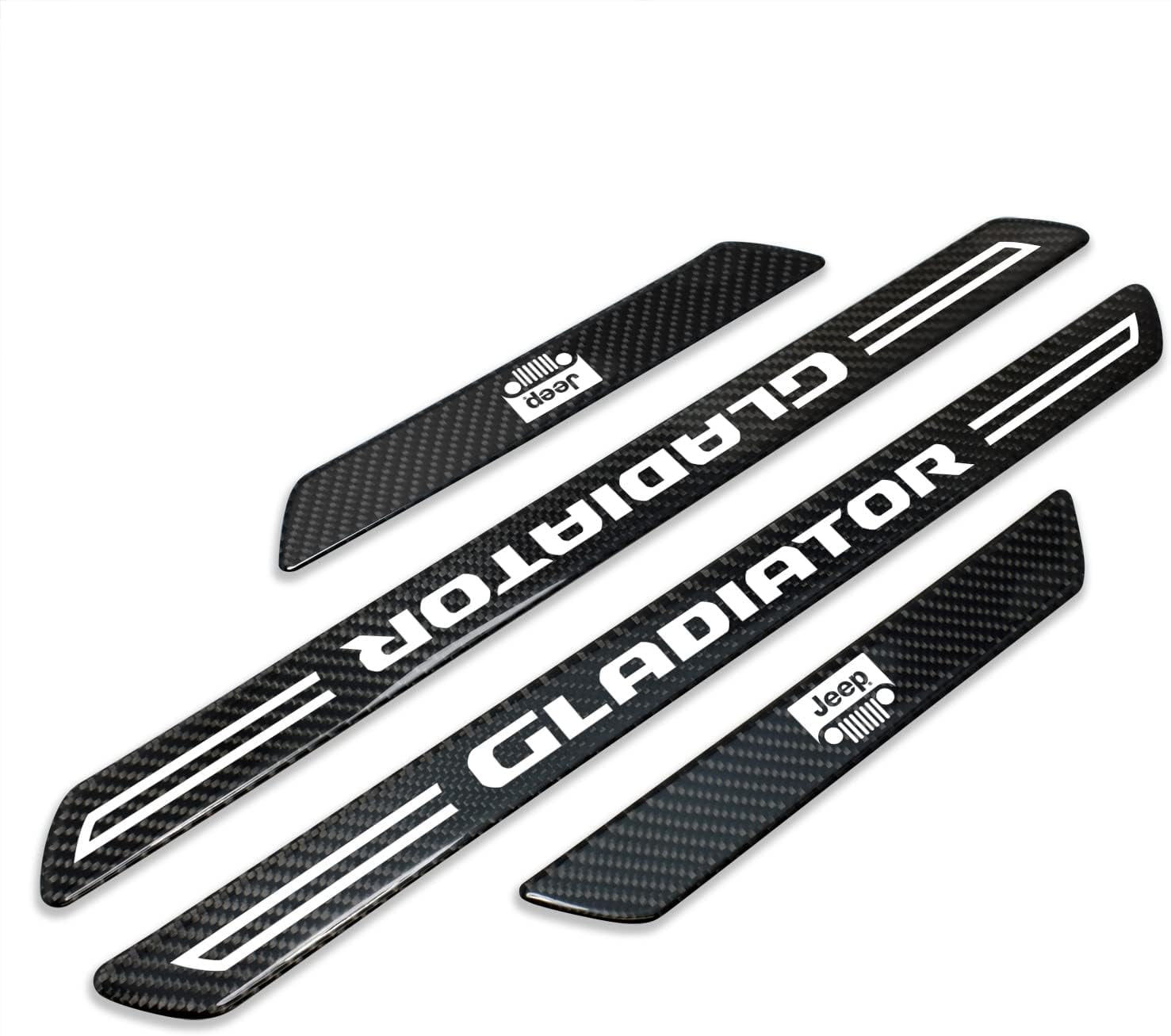Compatible with Jeep Gladiator Black Real Carbon Fiber 4 Pcs Universal ...