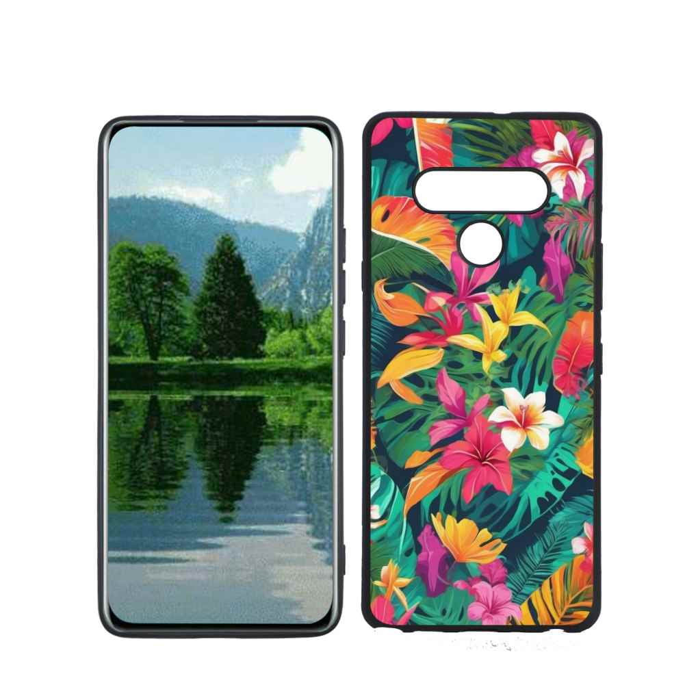 Compatible with LG Stylo 6 Phone Case, Vibrant-tropical-luau-patterns-5 ...