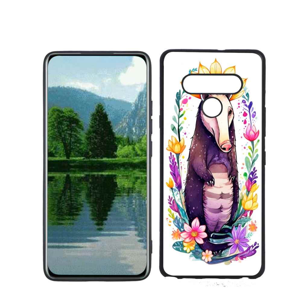 Compatible with LG Stylo 6 Phone Case, boho-Giant-Anteater-with-flowers ...
