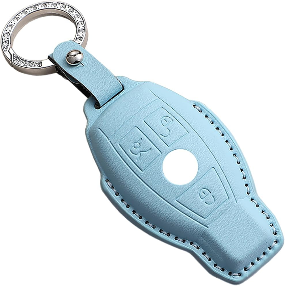 Compatible with Leather Key fob Cover with Metal Keychain Case Key ...