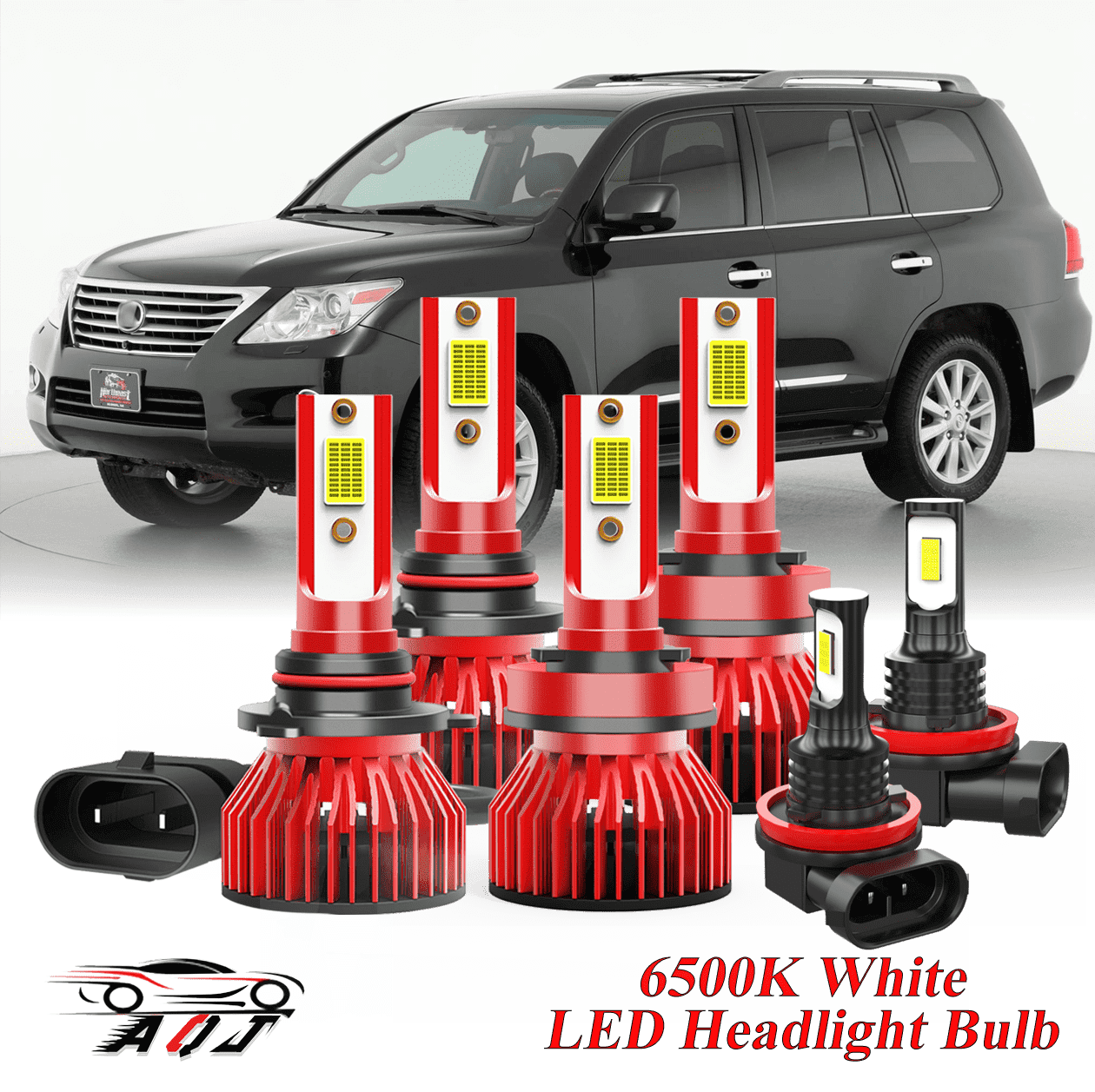 Compatible with Lexus LX570 2008-2011 Lamp Set 6 Pack - 30,000LM 6500K ...