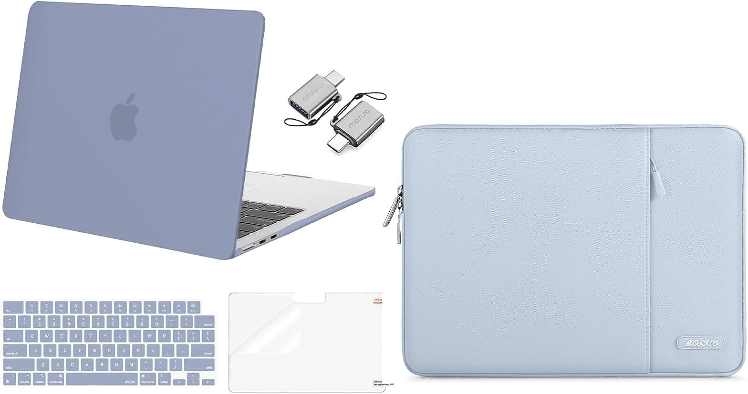 Compatible with MacBook Air 13.6 inch Case 2022 2023 2024 Release M3 ...