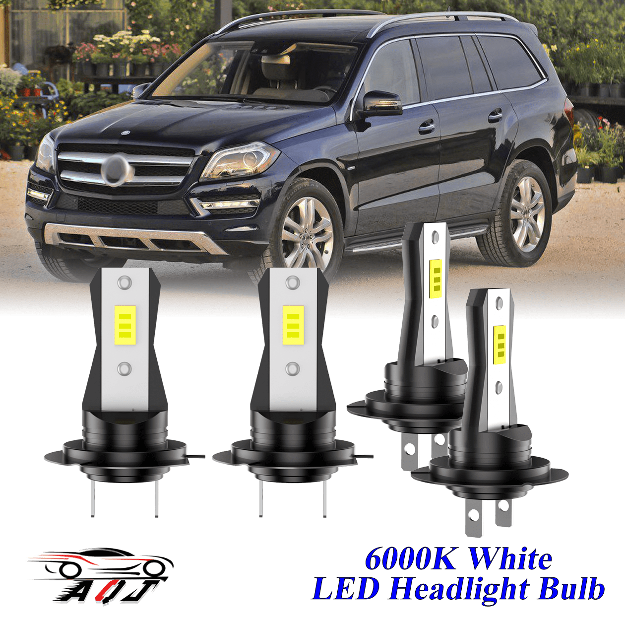 Compatible with Mercedes-Benz GL450 2007-2016 LED Headlight KIT High ...