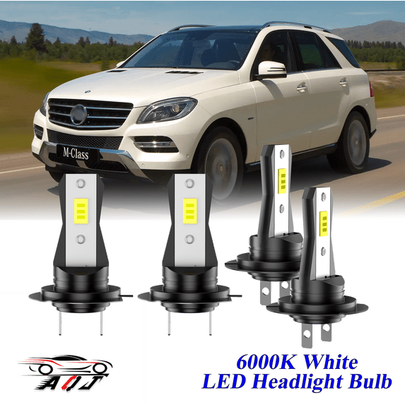 Compatible with Mercedes-Benz ML350 2003-2015 LED Headlight KIT High ...