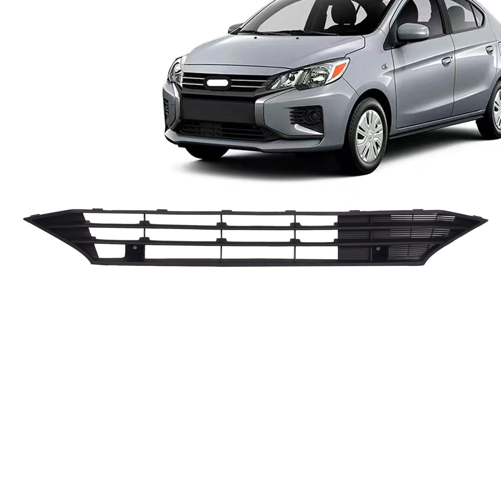 Compatible with Mitsubishi Mirage G4 2021-2023 Matte Black Front Lower ...