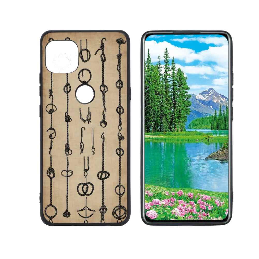 Compatible with Moto One 5G Ace Phone Case, Rustic-rope-knot-symbols-7 ...