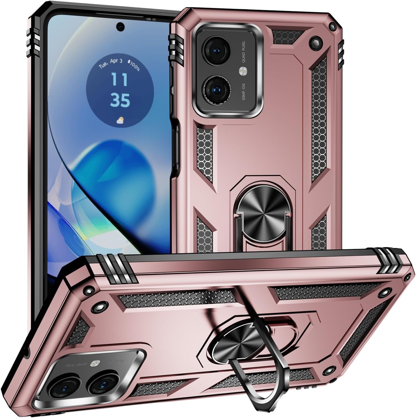 Compatible with Motorola Moto G54 5G Case Cover,Magnetic Car Mount ...