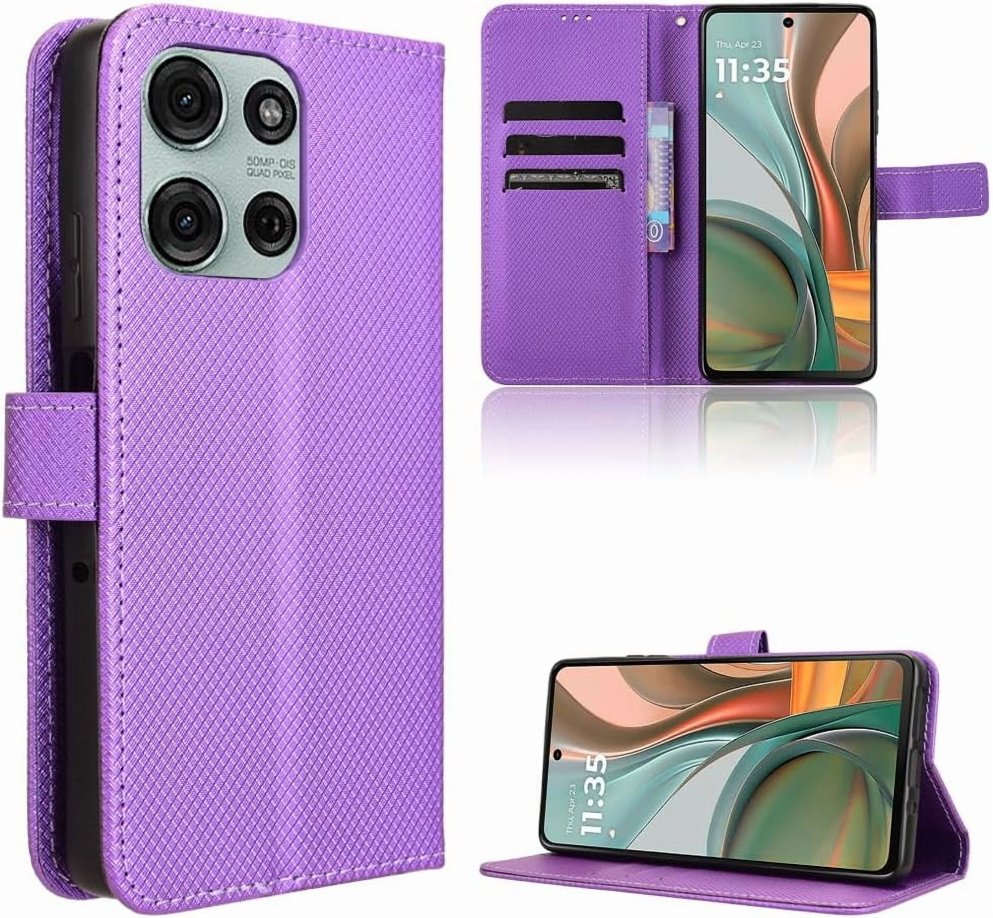 Compatible with Motorola Moto G75 5G Leather Case Cover,PU Leather flip Cover Compatible with ...