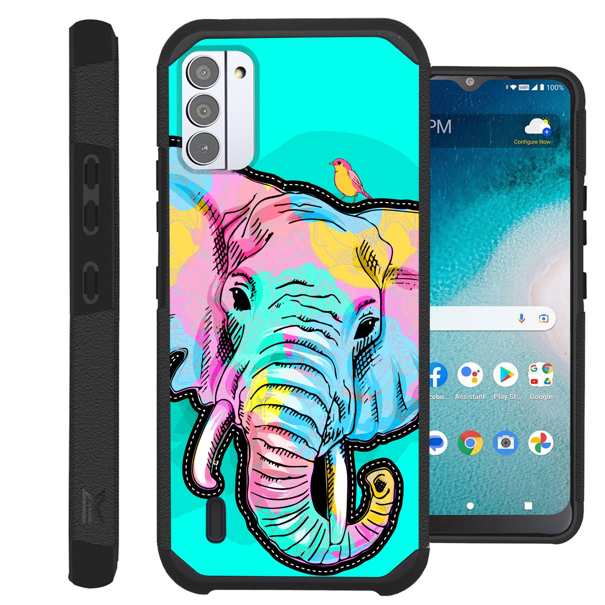 Compatible with Nokia C210; Hybrid Fusion Guard Phone Case Cover (Teal ...