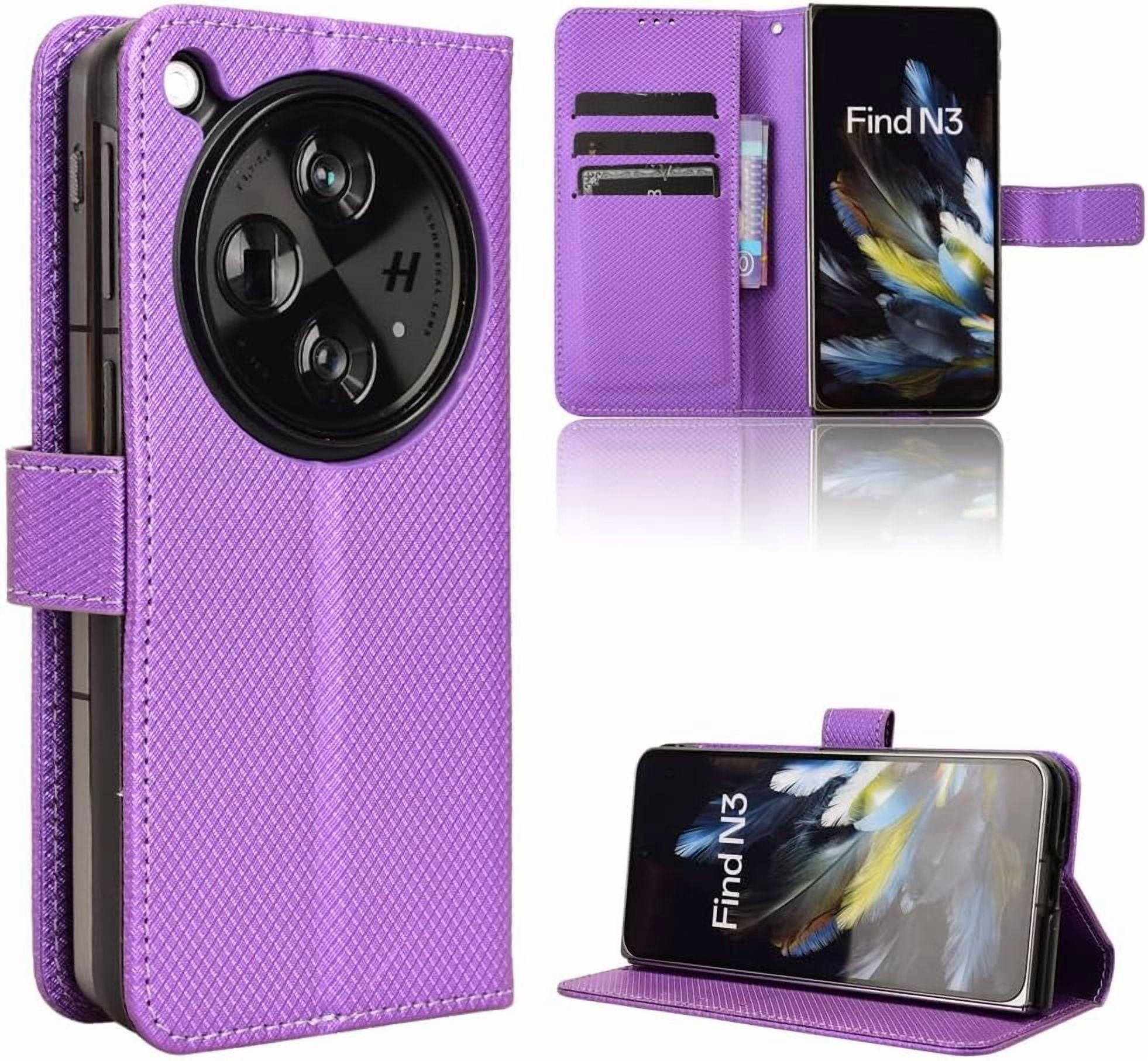 Compatible with OnePlus Open Leather Case Cover,PU Leather flip Cover ...