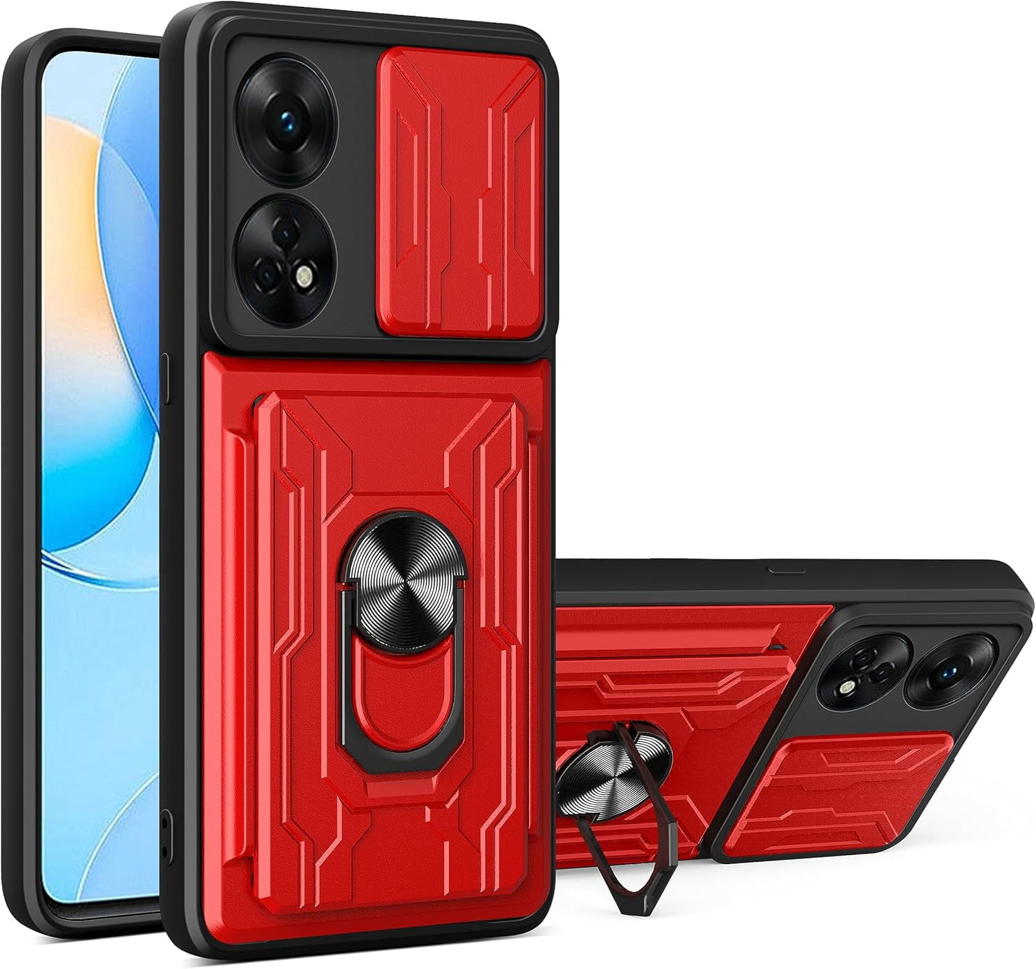 Compatible with Oppo Reno 8T 5G Slot Phone Case,with Slide Camera Lens ...