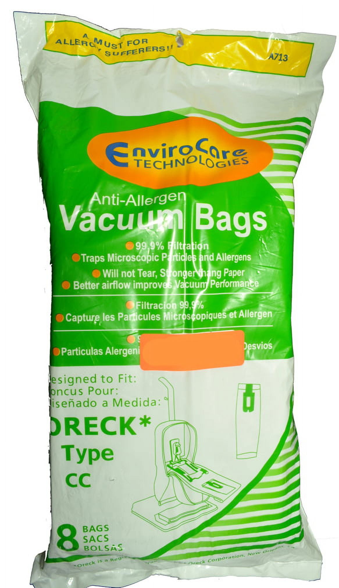 Compatible with Oreck Type CC Upright vacuum Cleaner Anti-Allergen ...