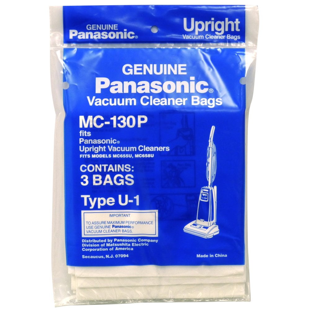 Panasonic MC130P 3-Pack Type U-1 Upright Vacuum Bag - Walmart.com