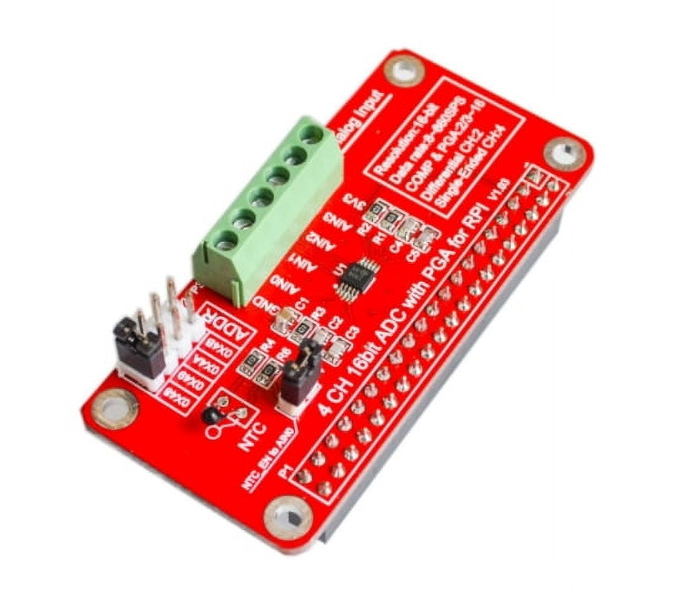 Compatible with Raspberry Pi 3/2/B+ADS1115-ADC modules - Walmart.com