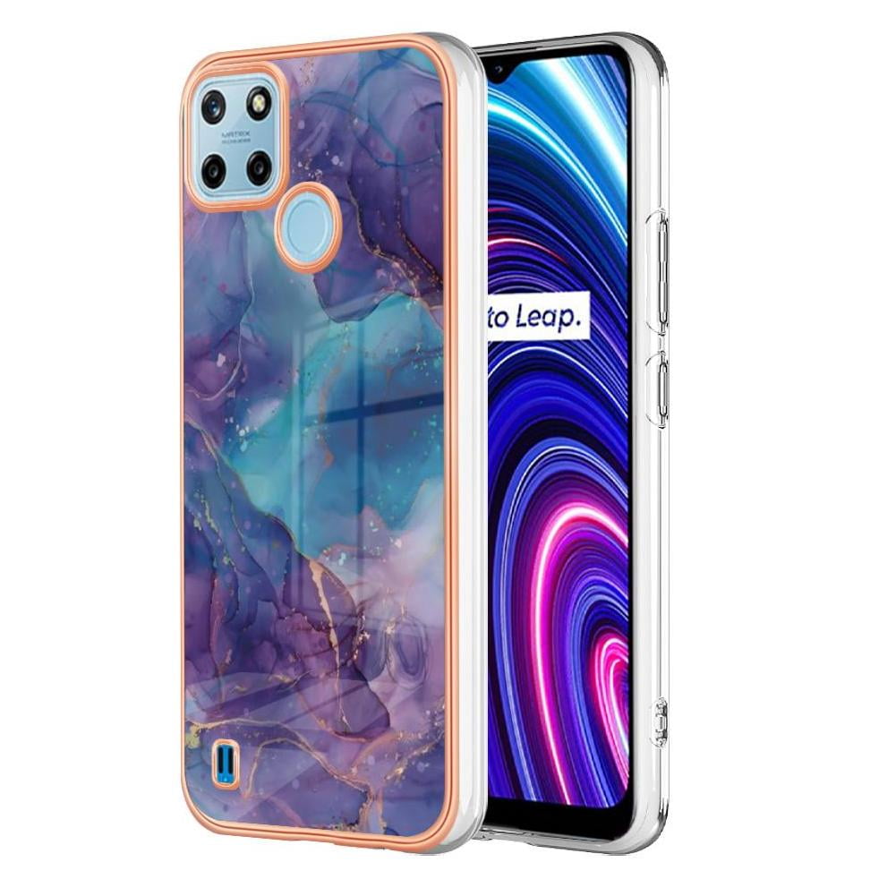 Compatible with Realme C21Y/C25Y Case Silicone Bumper Shockproof Marble ...