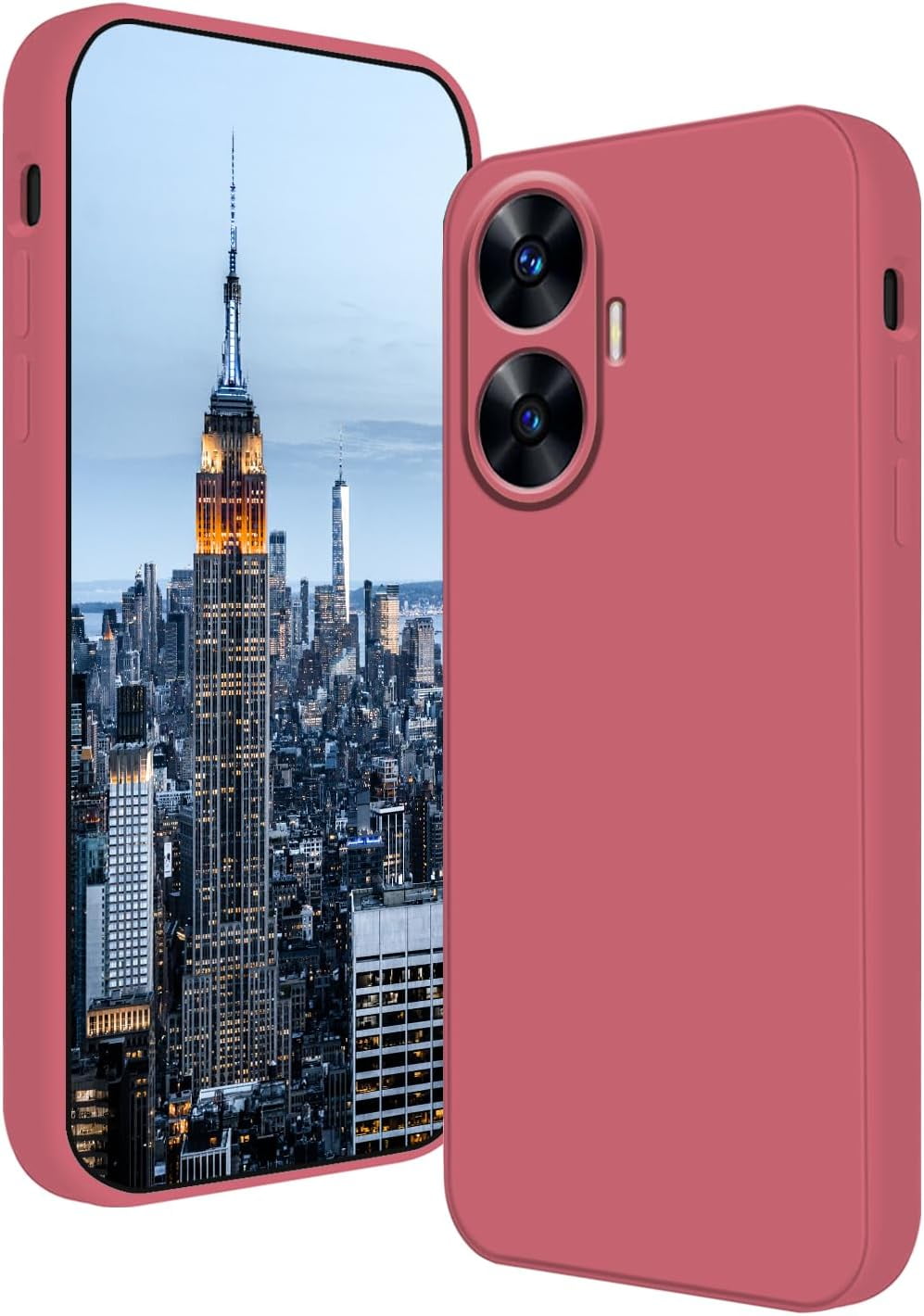 Compatible with Realme C55 Case Silicone Liquid Dark Green, Soft Smooth ...