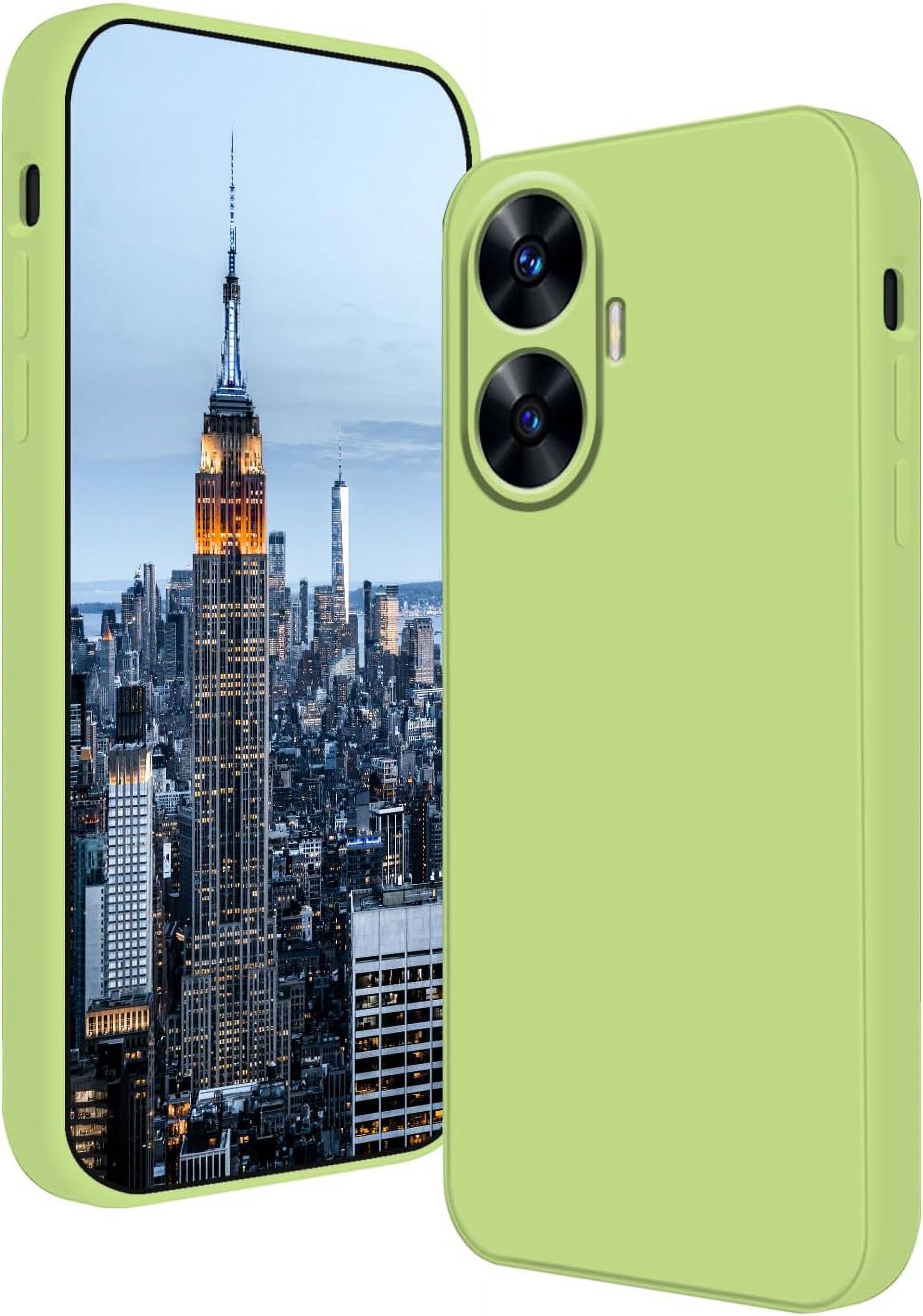 Compatible with Realme C55 Case Silicone Liquid Dark Green, Soft Smooth ...