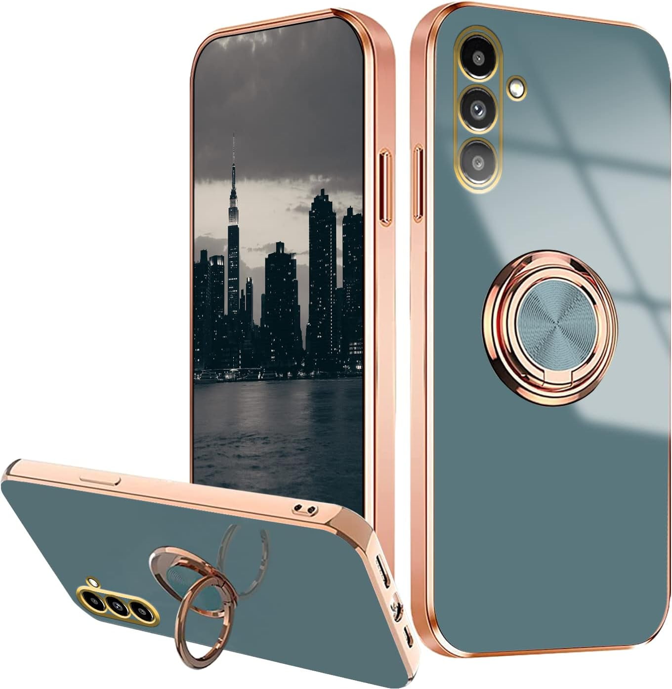 Compatible with Samsung A35 Case Ring Holder Magnet Black, Phone ...