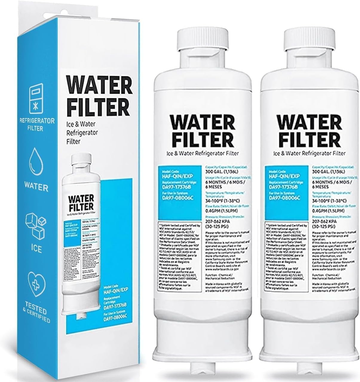 Compatible with Samsung Fridge Filter DA97-17376B-WF DA97-17376B,DA97 ...