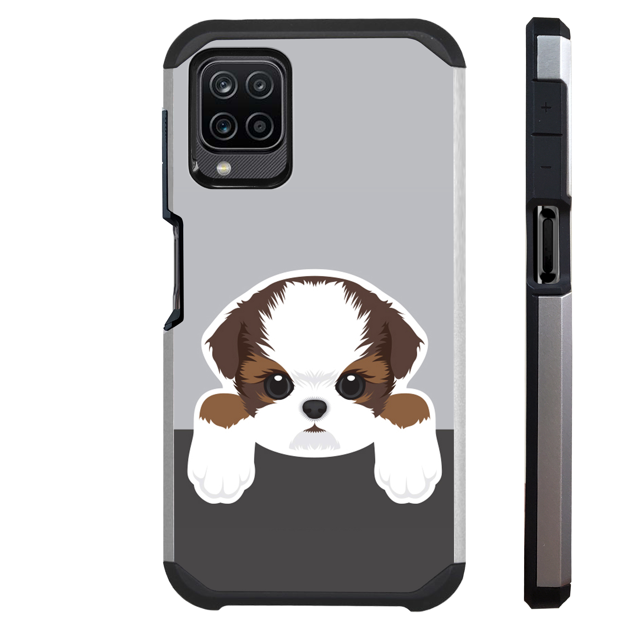 Compatible with Samsung Galaxy A12 Hybrid Fusion Guard Phone Case Cover ...