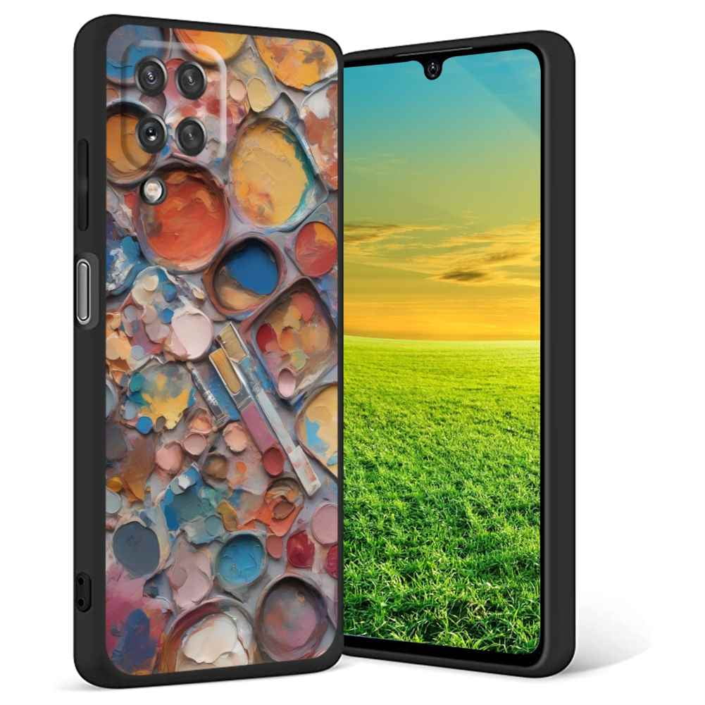 Compatible with Samsung Galaxy A12 Phone Case, Artistic-palette-wonders ...