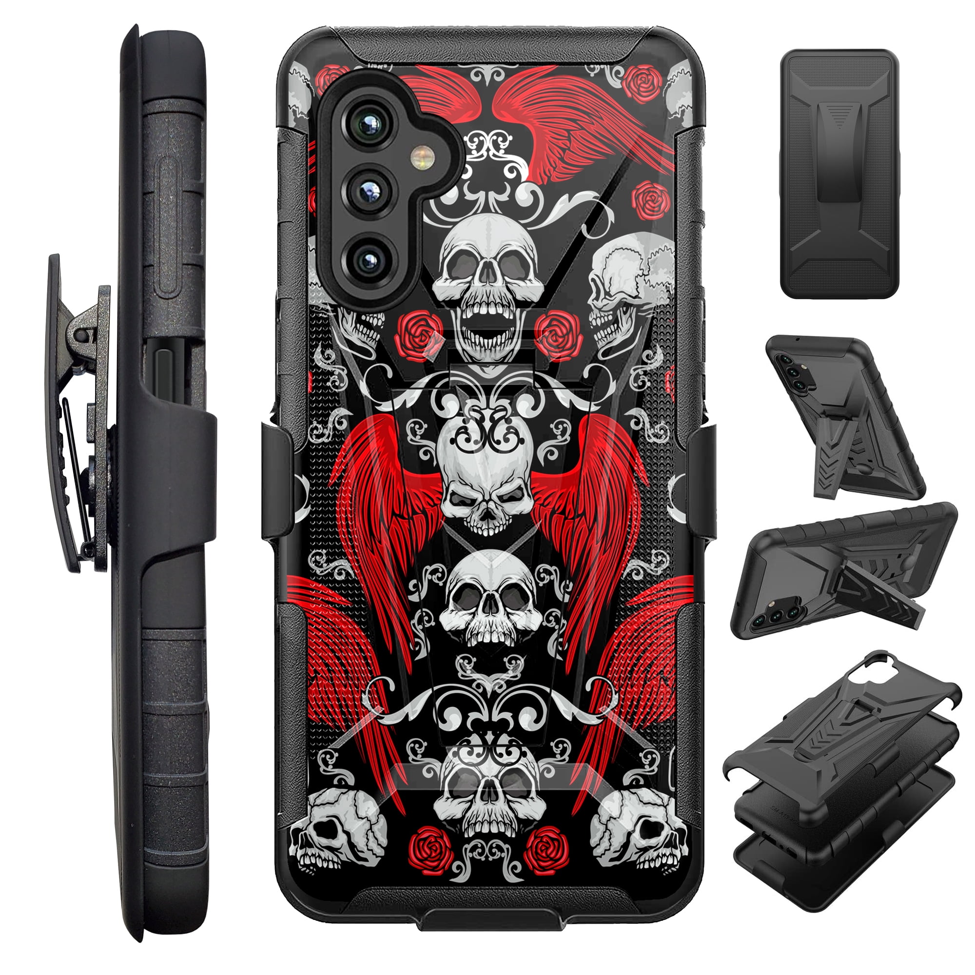 Compatible with Samsung Galaxy A14 5G; Hybrid Luxguard Holster Phone ...
