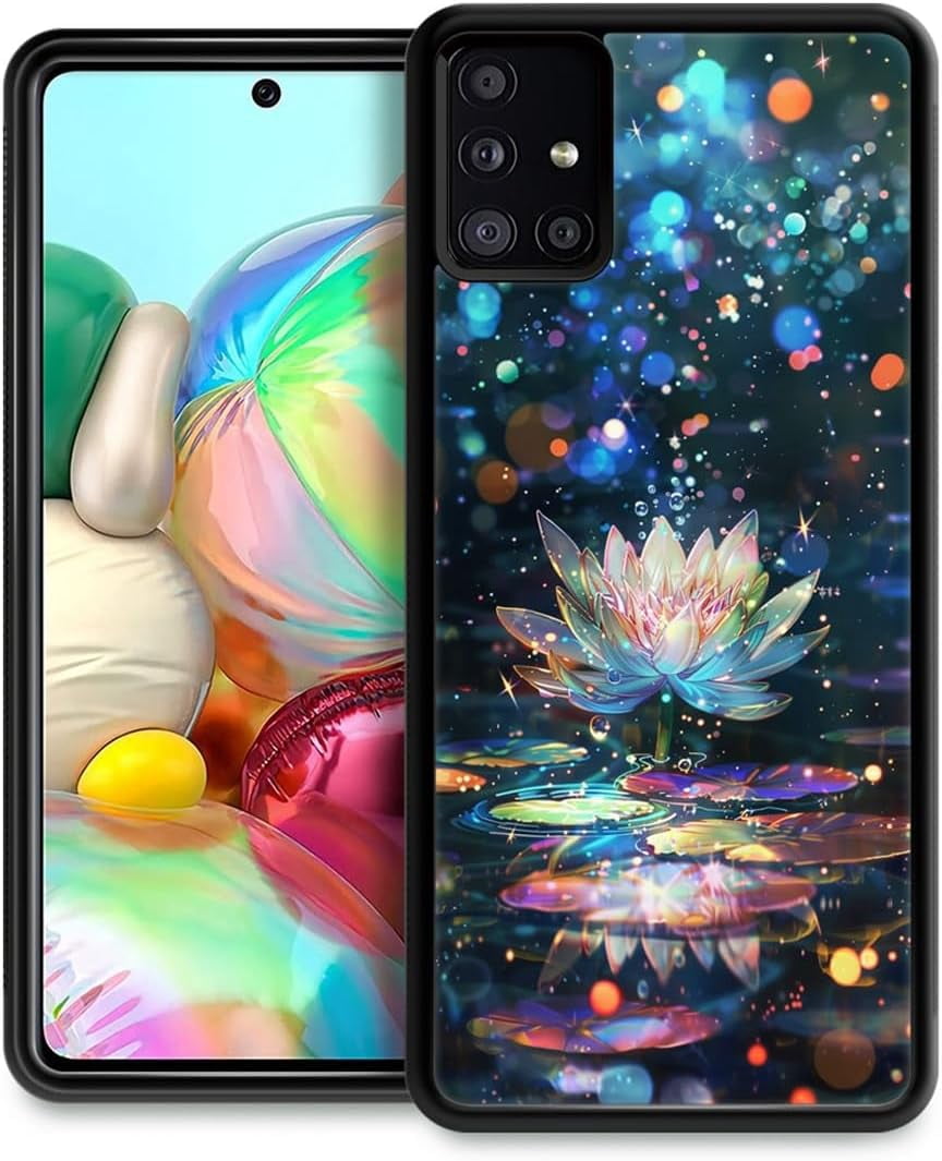 Compatible with Samsung Galaxy A71 5G Case,Seven Color Light Lotus ...