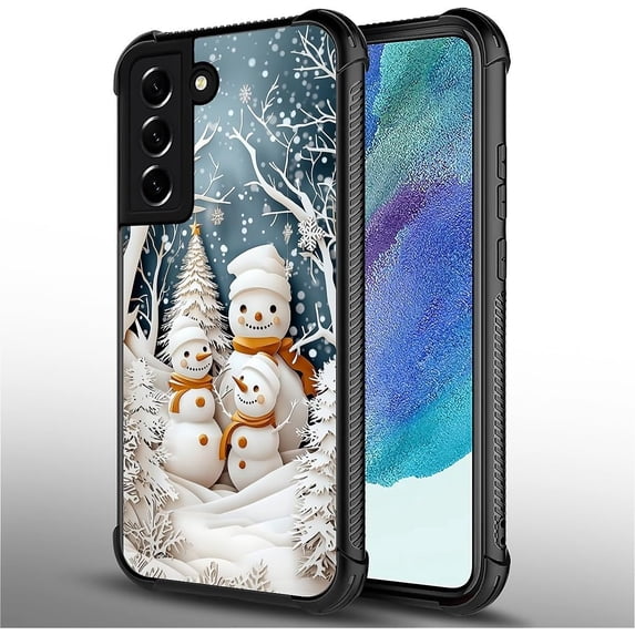 Compatible with Samsung Galaxy S21 FE Case,The Snowman Family Four ...
