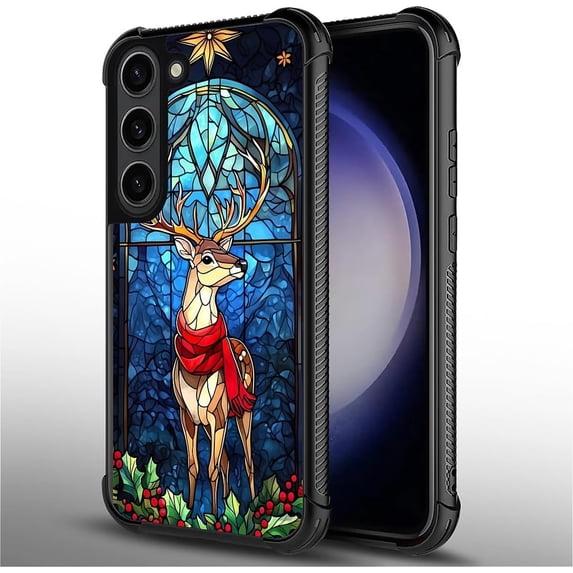 Compatible with Samsung Galaxy S23 Case,Christmas Reindeer Star Pattern ...