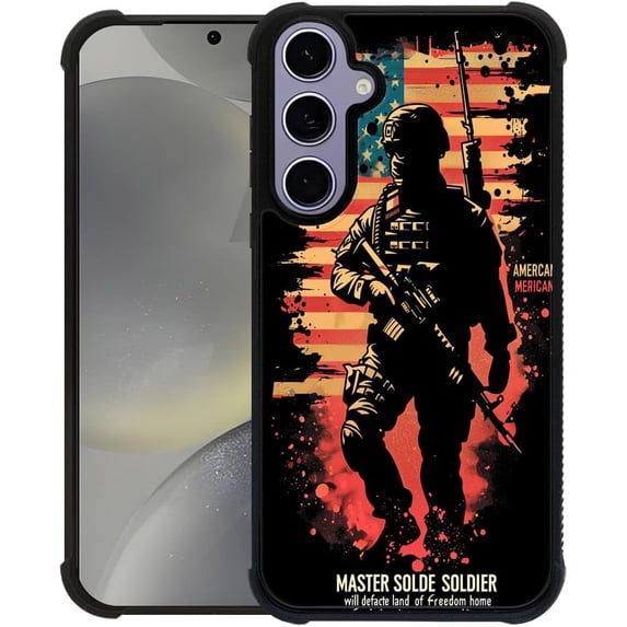 Compatible with Samsung Galaxy S25 Plus S24 Plus Case,American Soldiers ...