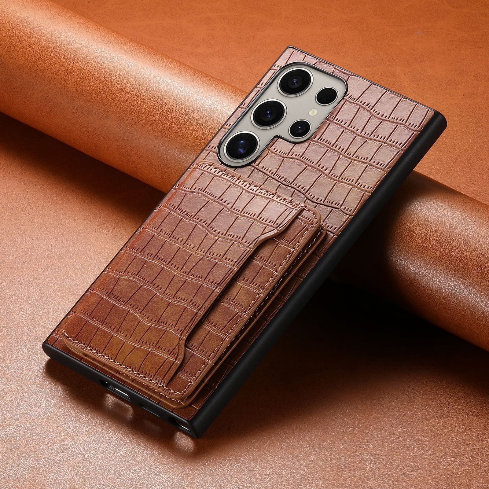 Compatible with Samsung S25 Ultra back cover with crocodile pattern ...