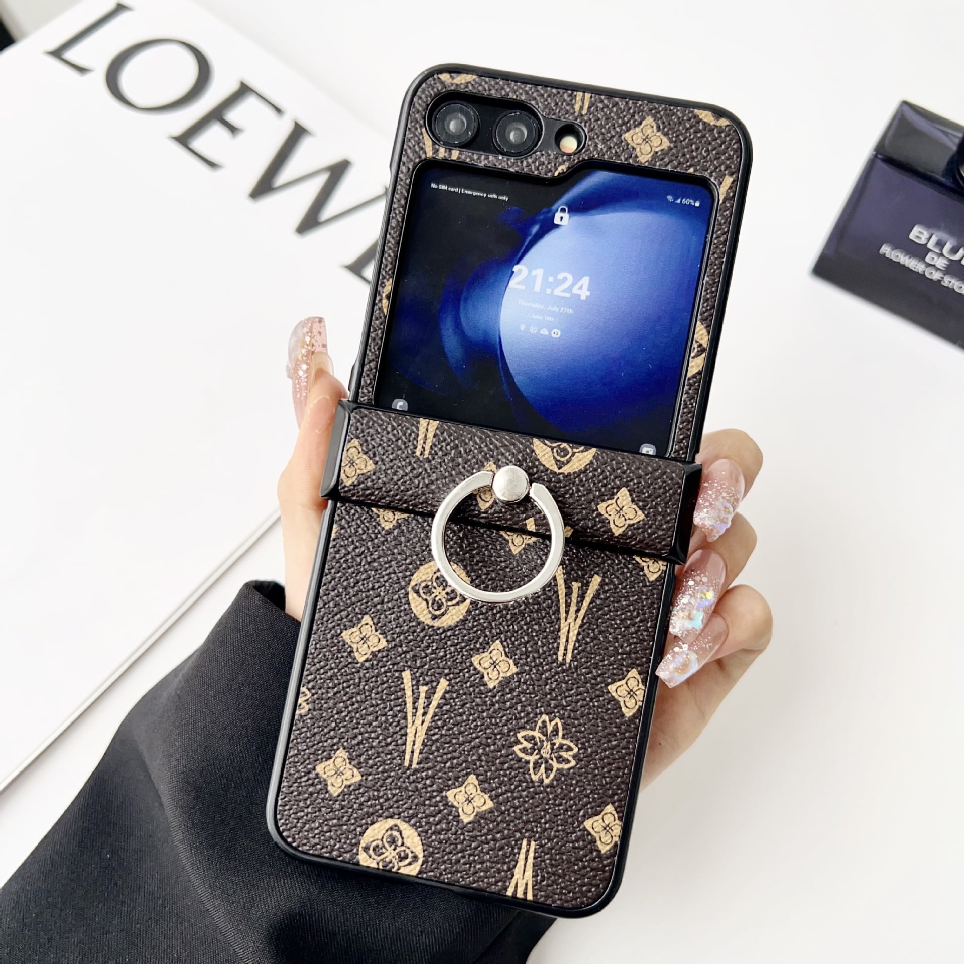 Compatible with Samsung ZFlip 5 phone case and ZFlip 5 foldable ring ...