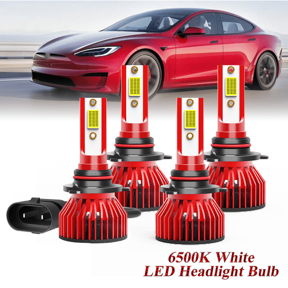 Compatible with Tesla Model S 2012-2022 – High Low Beam Lamp Set 4 Pack ...